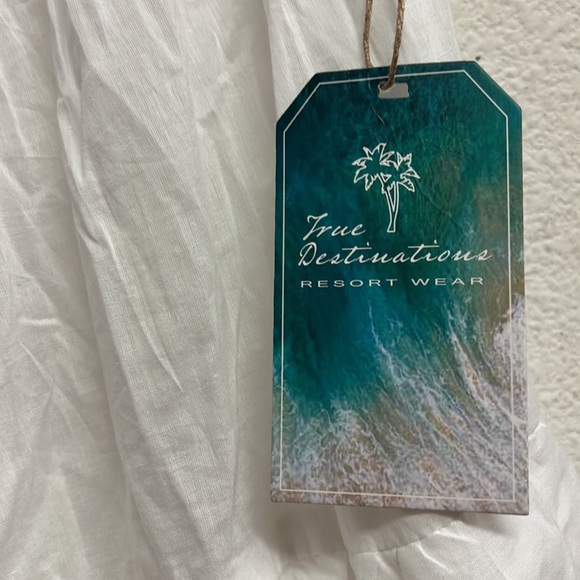 Dresses | True Destinations Resort Wear Sheer Tassles Tiered Dress ...